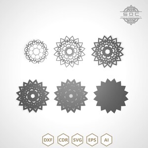 Multilayer Mandala-02 DXF File, Laser Cut File, Wood Cutting Files, CNC ...