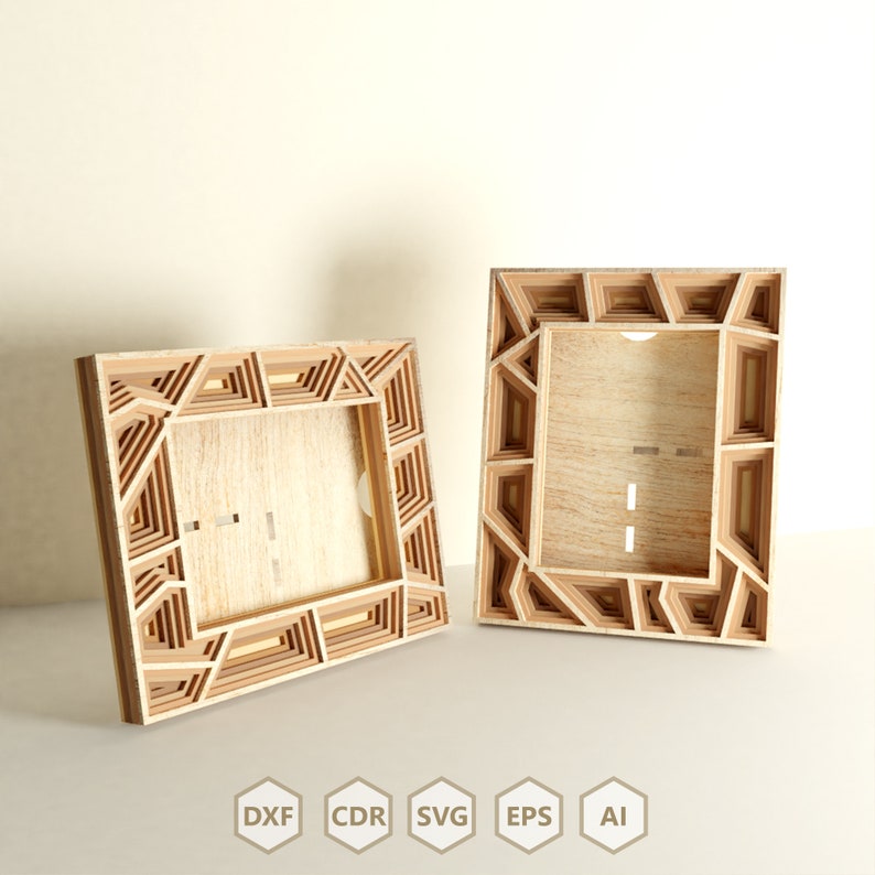 Multilayer Photo Frame DXF File / Laser Cut Photo Frame/ Wall - Etsy