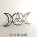 Triple Moon Sacred Geometric Symbol DXF File SVG File Template for ...