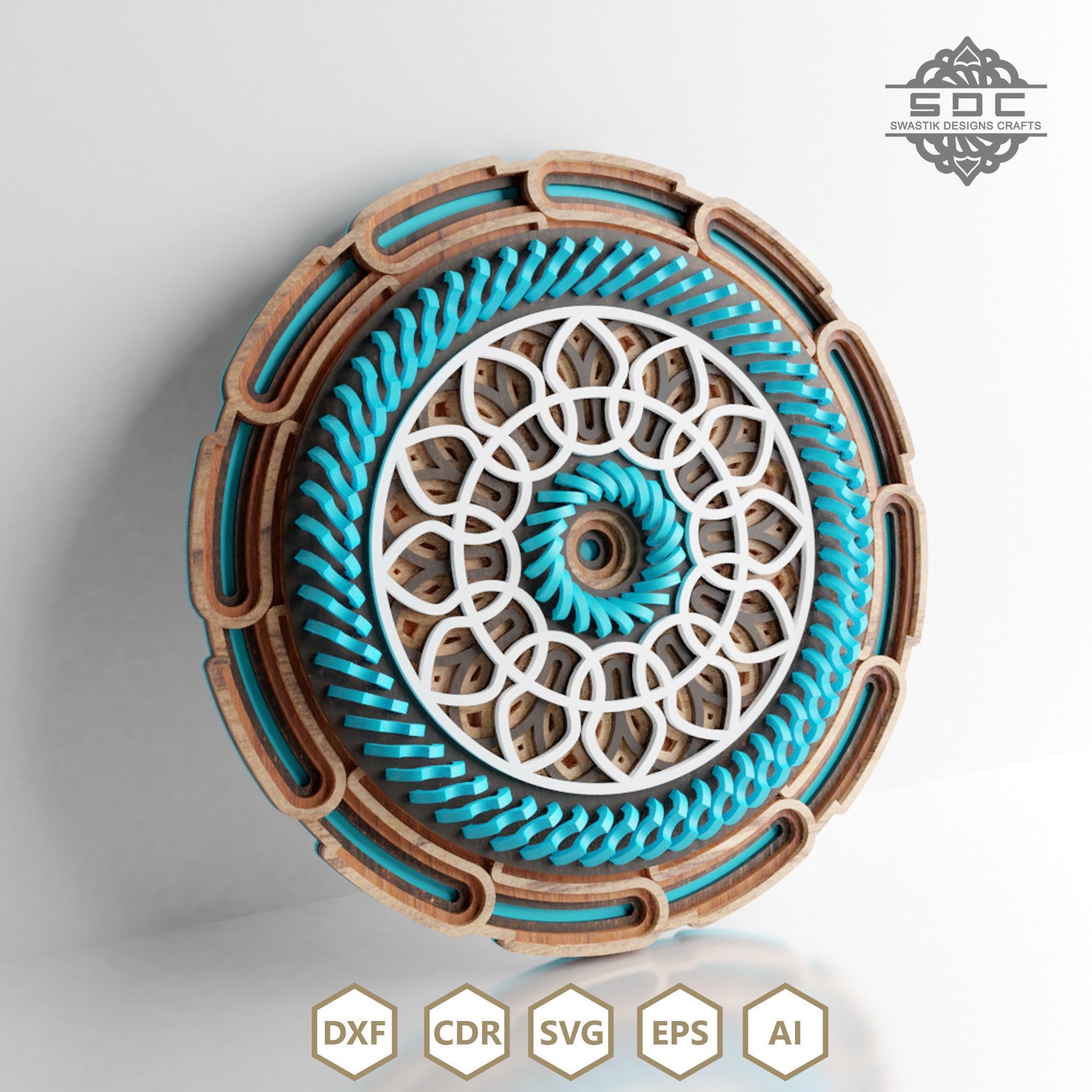Fortune 3d Mandala Multilayer Dxf Files Laser Cut File Wood - Etsy