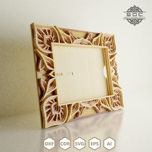 Multilayer Photo Frame F-09 DXF File/ Wall Décor/ CNC Files/ SVG Files ...