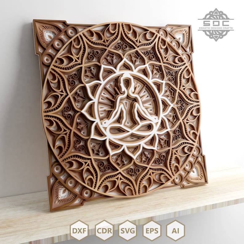 Buddha Mandala DXF File/ Laser Cut File/ Wood Cutting Files/svg ...