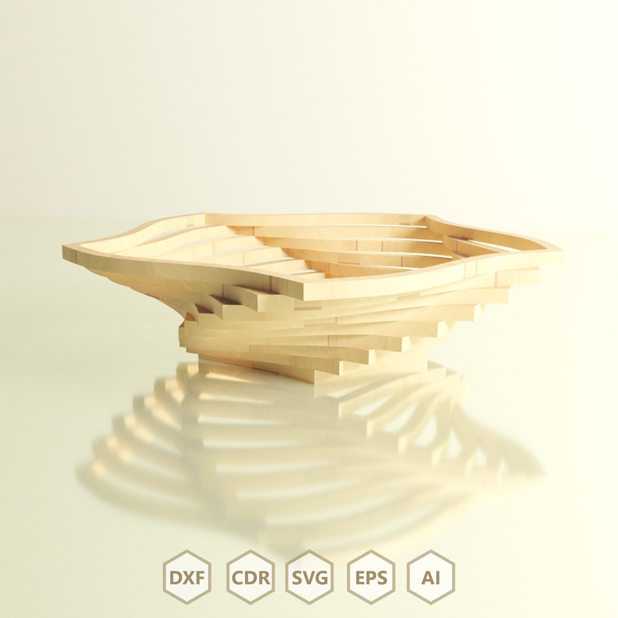 Multilayer Bowl Scroll saw pattern laser cutting cricut dxf | Etsy