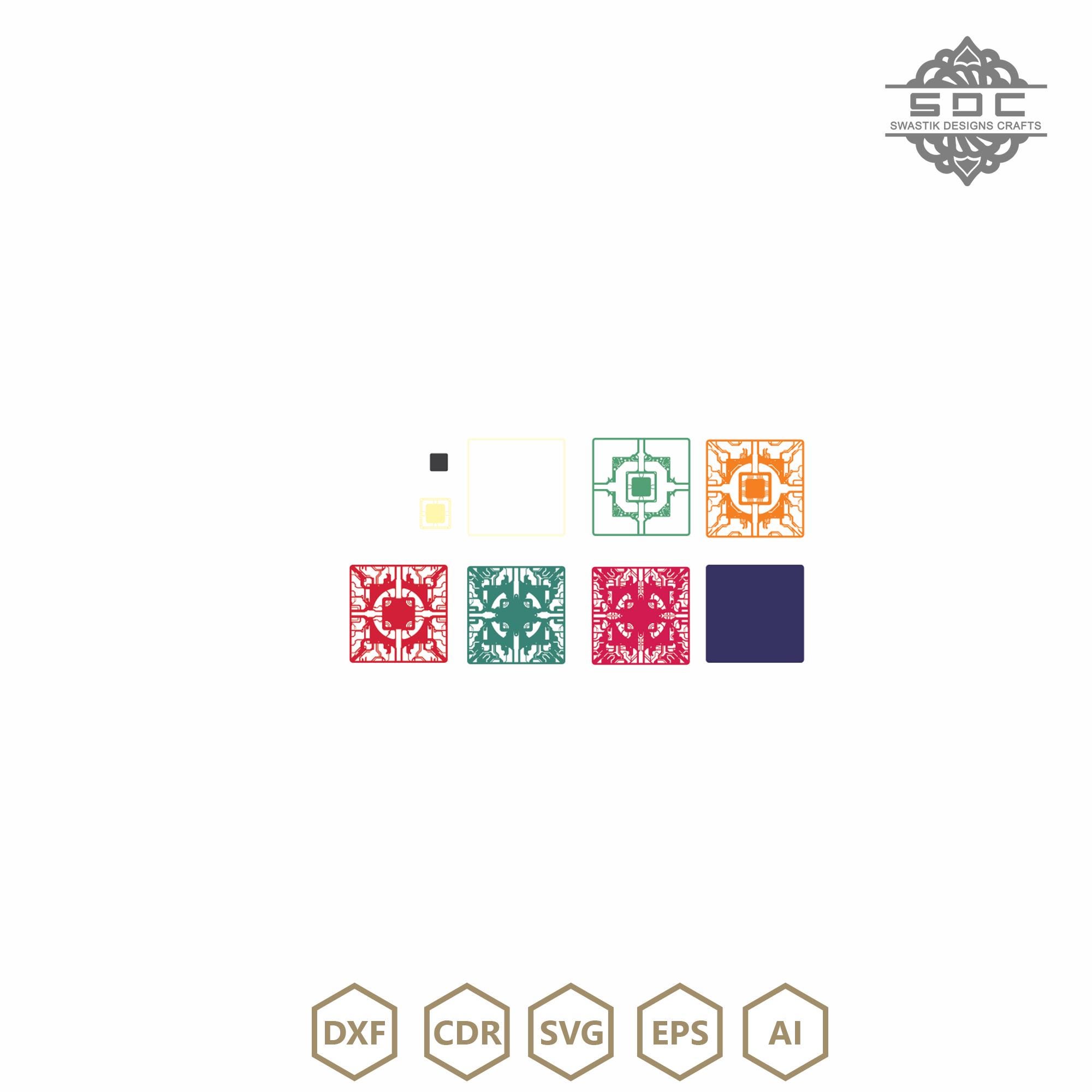 Binary Bloom Mandala Dxf File, Laser Cut File, Wood Cutting File, Svg ...