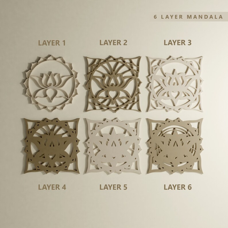 Lotus Mandala DXF File/ Lasercut File/ Wood Cutting Files/ - Etsy