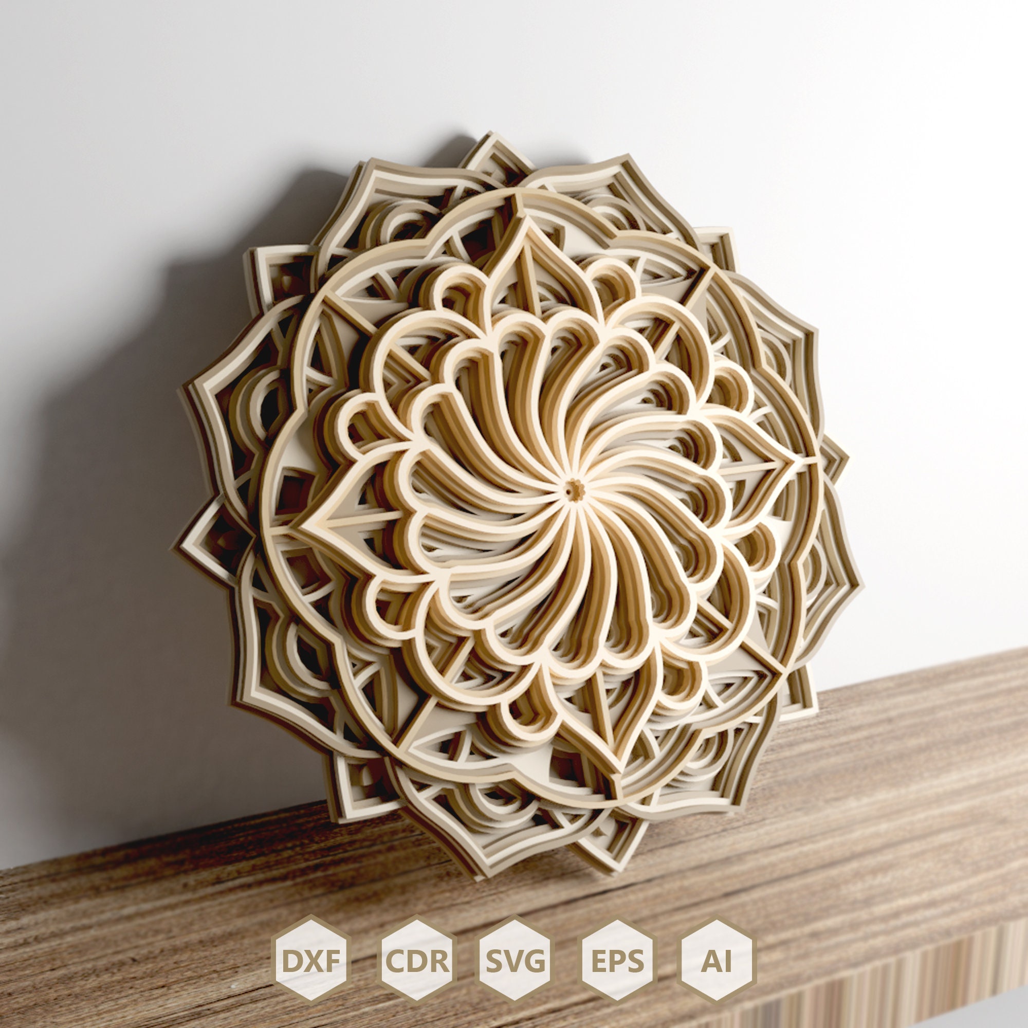 Multilayer Mandala Lasercut Mandala Dxf Files Wood Cut Files - Etsy
