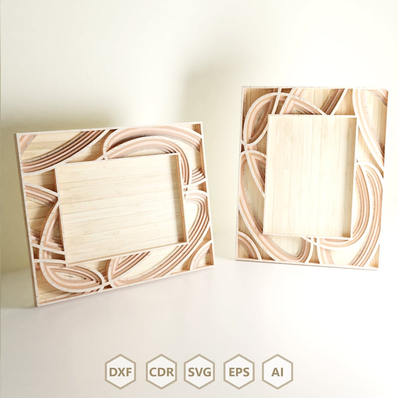 Multilayer Photo Frame DXF File / Laser Cut Photo Frame/ Wall Decor ...