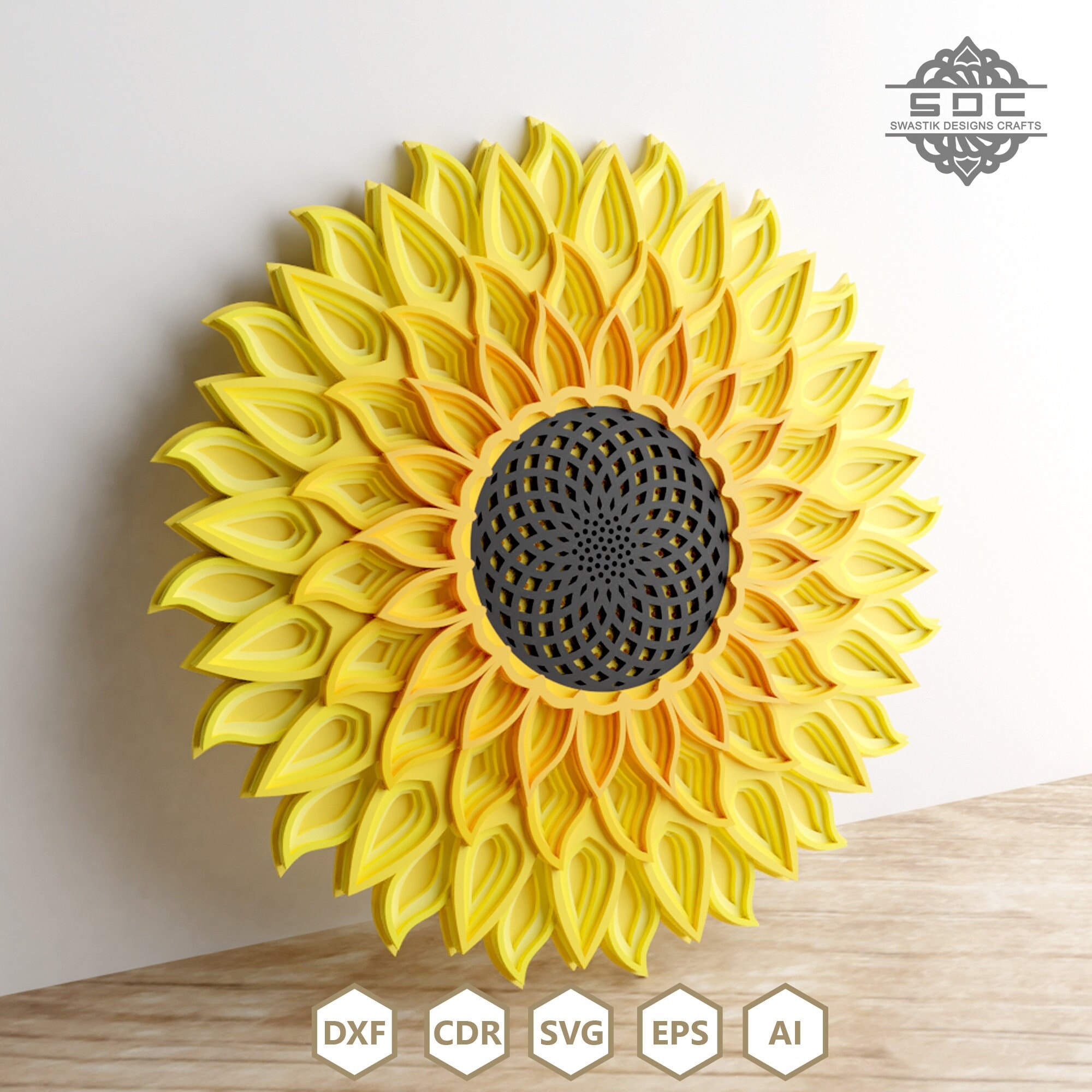 Sunflower Mandala Dxf Files Laser Cut File Wood Cutting Files - Etsy