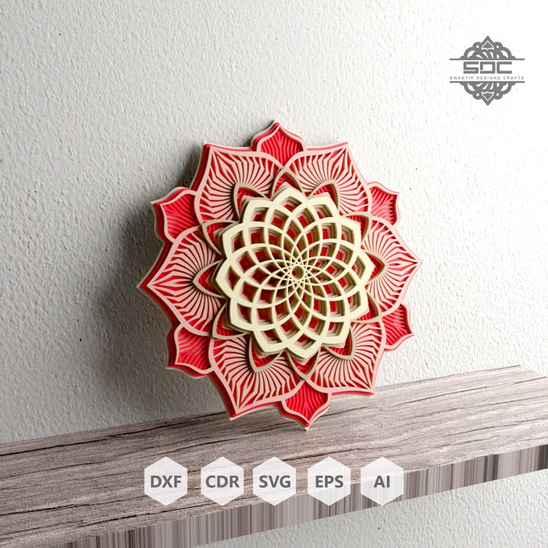 Lotus Mandala DXF File/ Laser Cut File/ Wood Cutting Files/ - Etsy Canada