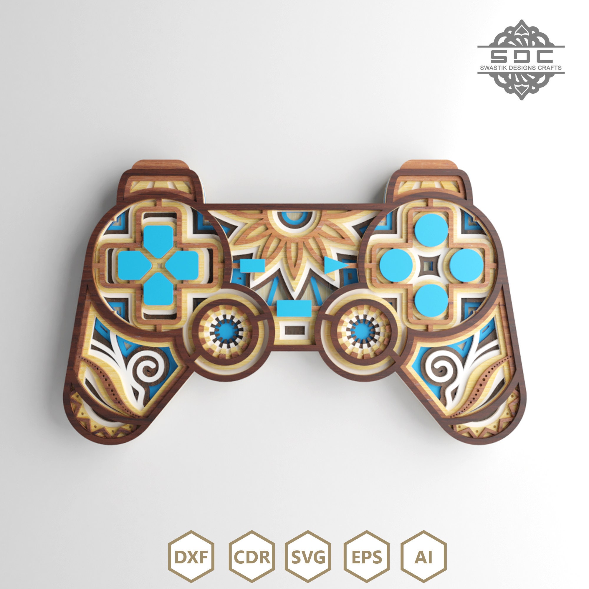 Video Game Controller Mandala Dxf Files Laser Cut File Wood - Etsy ...
