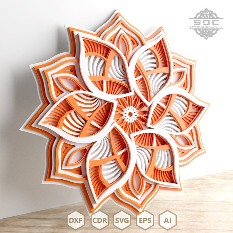 Buy Lotus Mandala 05 DXF File/ Laser Cut File/ Wood Cutting Files ...
