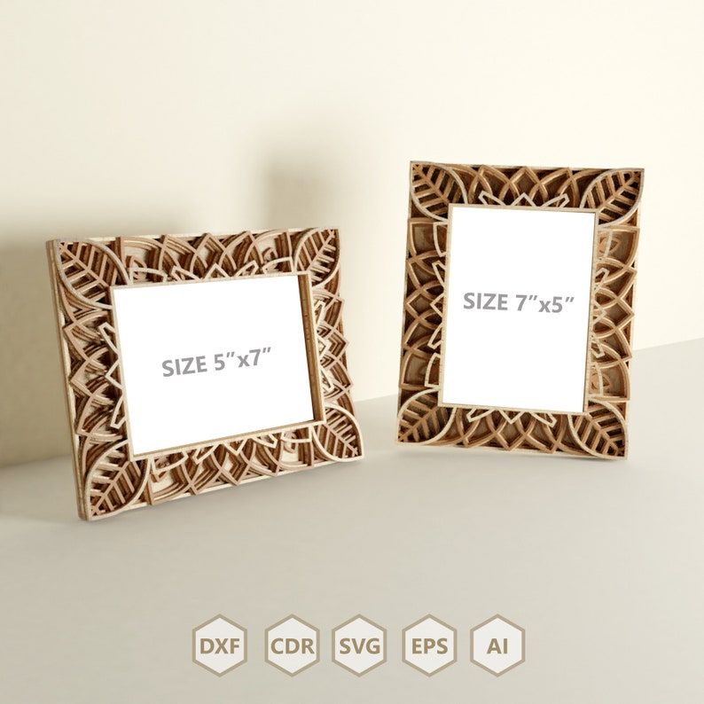 Multilayer Photo Frame DXF File / Laser Cut Photo Frame/ Wall Decor ...