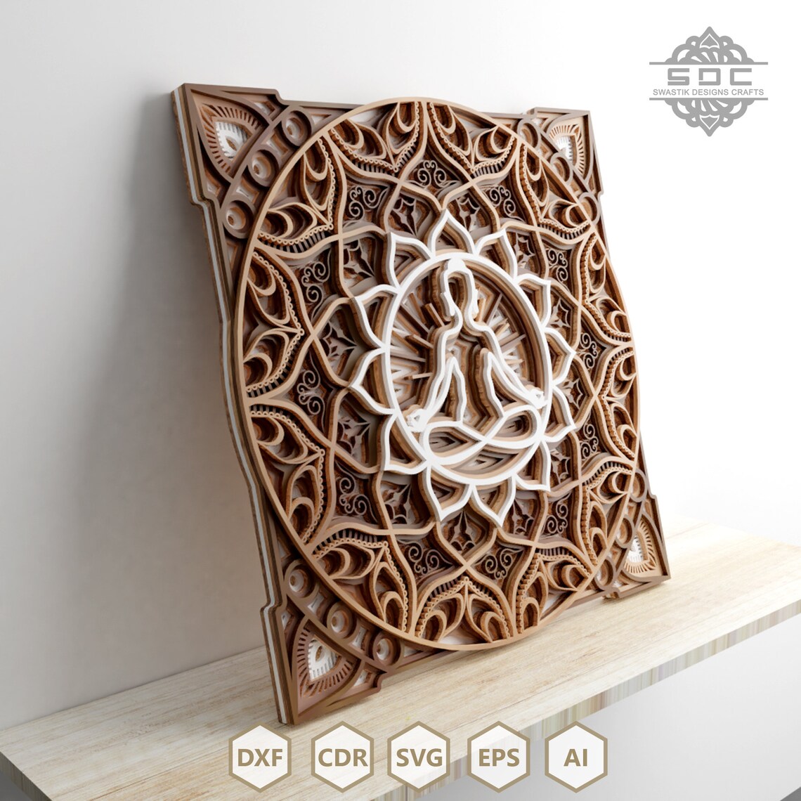 Buddha Mandala DXF File/ Laser Cut File/ Wood Cutting Files/svg ...