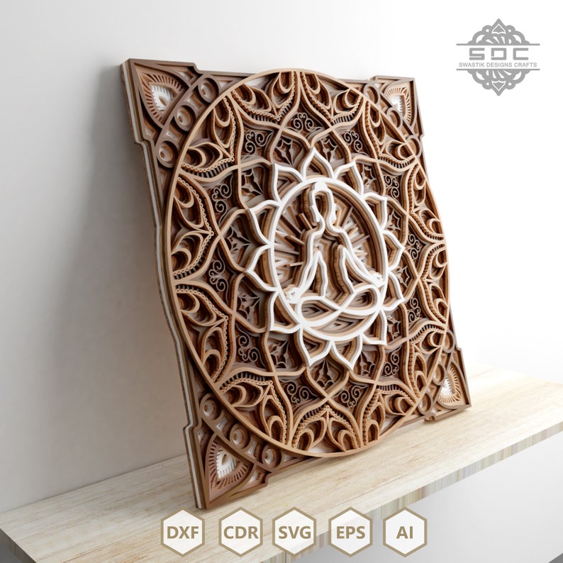 Buddha Mandala DXF File/ Laser Cut File/ Wood Cutting Files/svg ...
