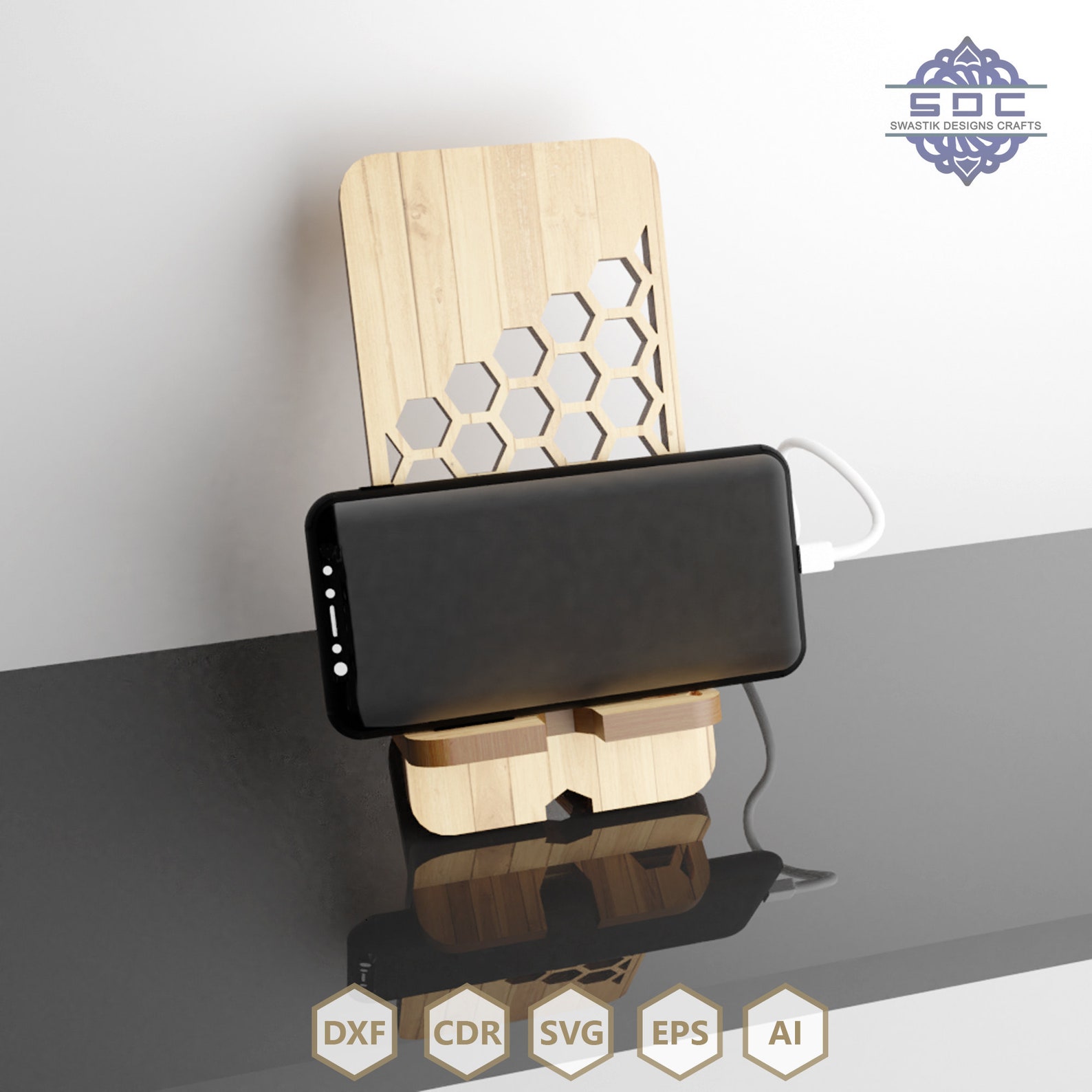 Cellphone Stand Dxf Files Svg Template for Laser Cutting | Etsy