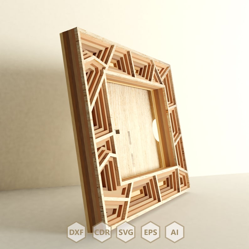 Multilayer Photo Frame DXF File / Laser Cut Photo Frame/ Wall Decor ...