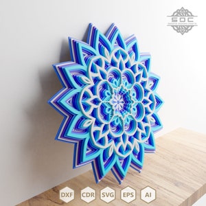 Multilayer Mandala-02 DXF File, Laser Cut File, Wood Cutting Files, CNC ...