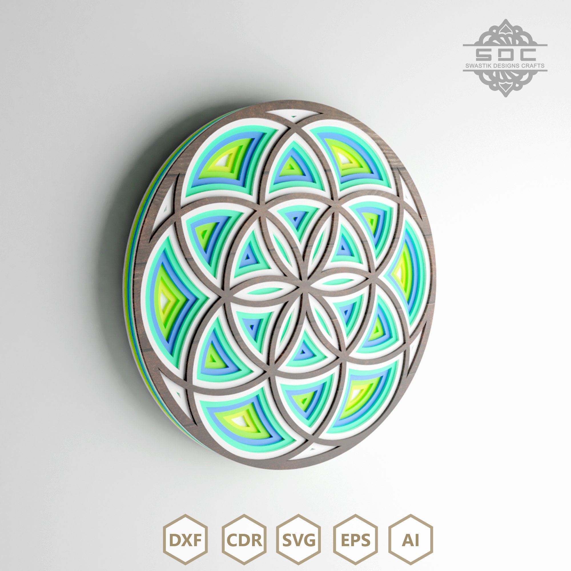 Seed of Life DXF File/ Sacred Geometric Pattern/ Mandala Design / Laser ...