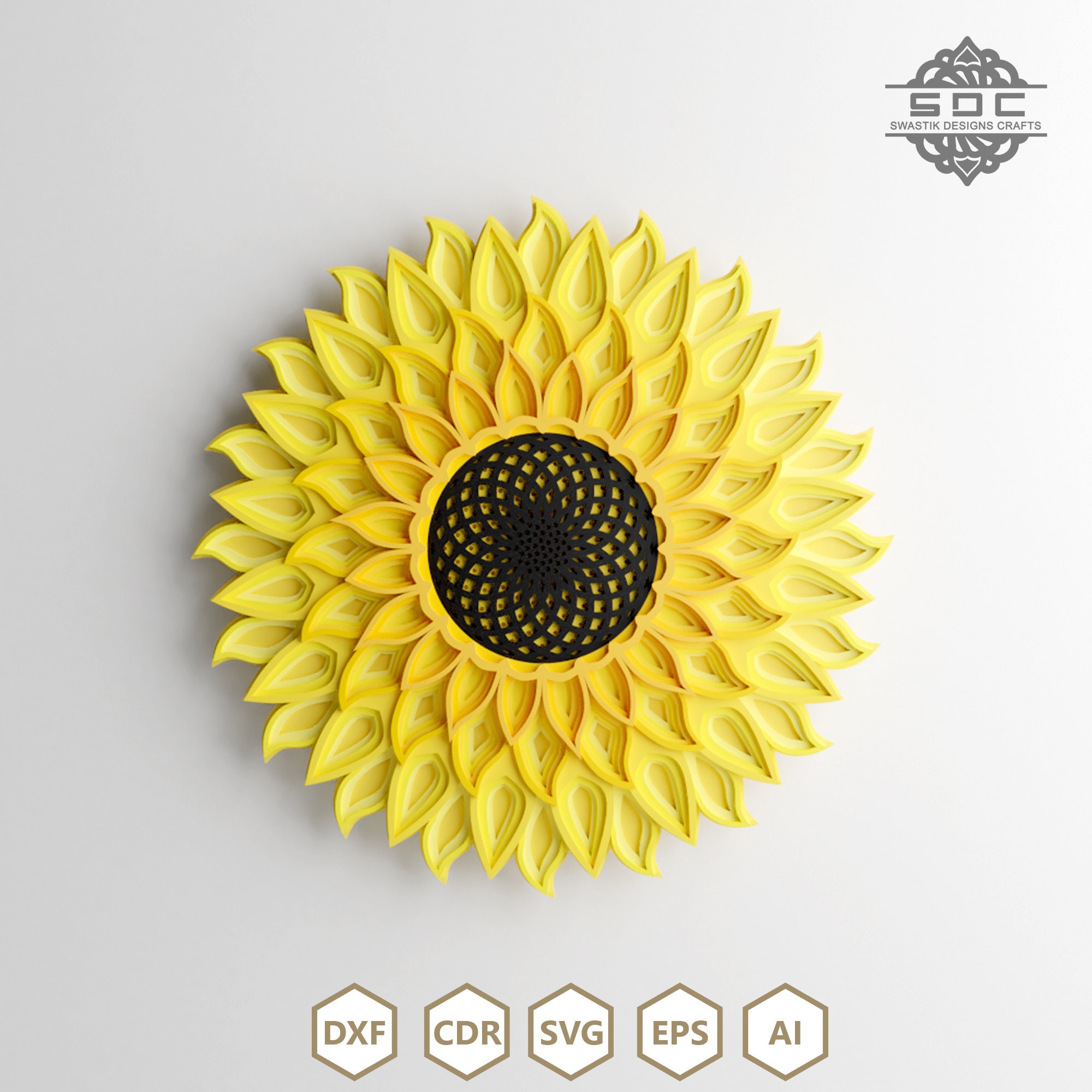 Sunflower Mandala Dxf Files Laser Cut File Wood Cutting Files - Etsy