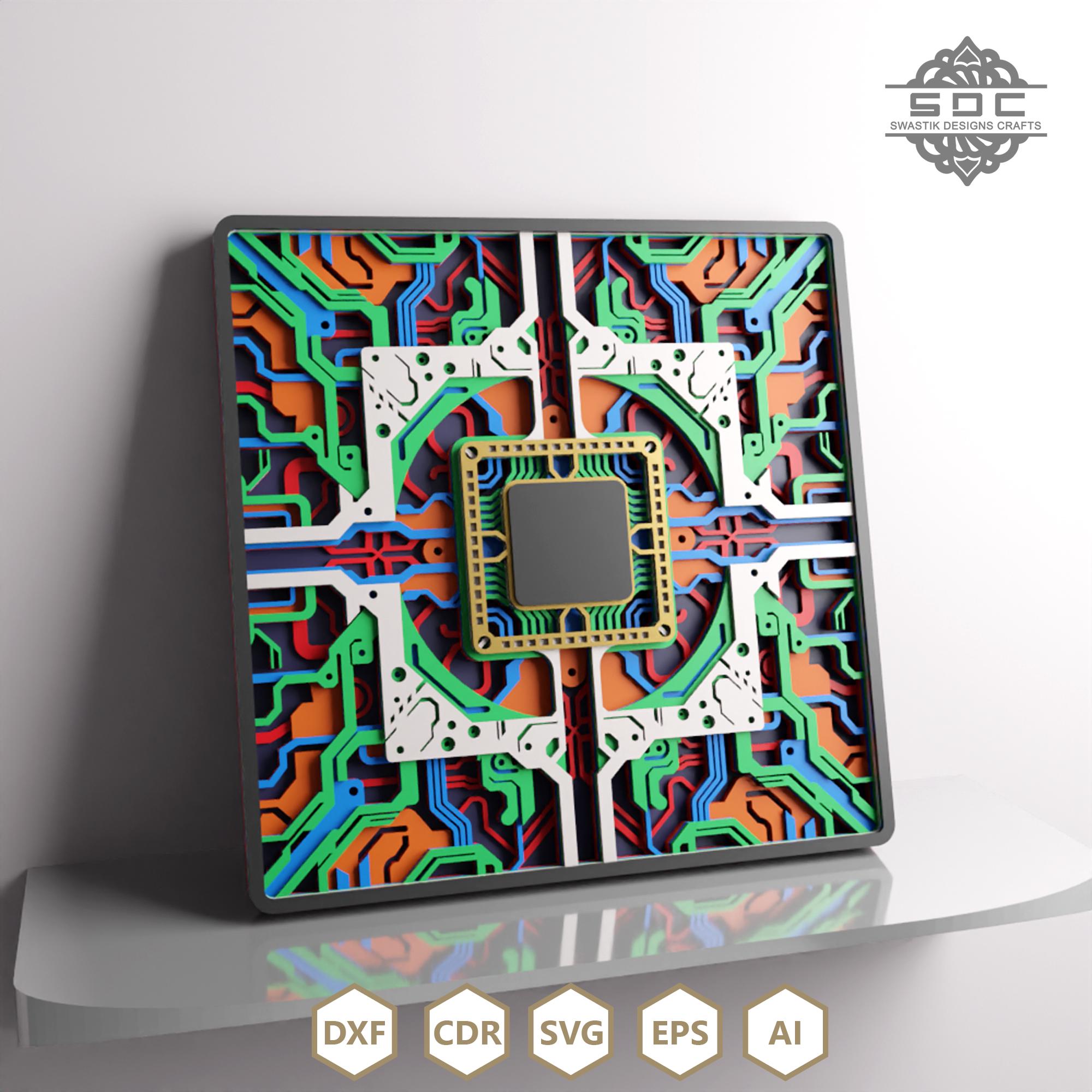 Binary Bloom Mandala Dxf File, Laser Cut File, Wood Cutting File, Svg ...