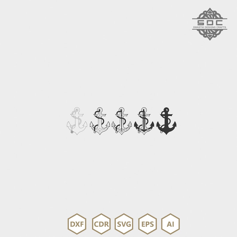 Multilayer File Anchor Mandala DXF Files Svg Template for - Etsy