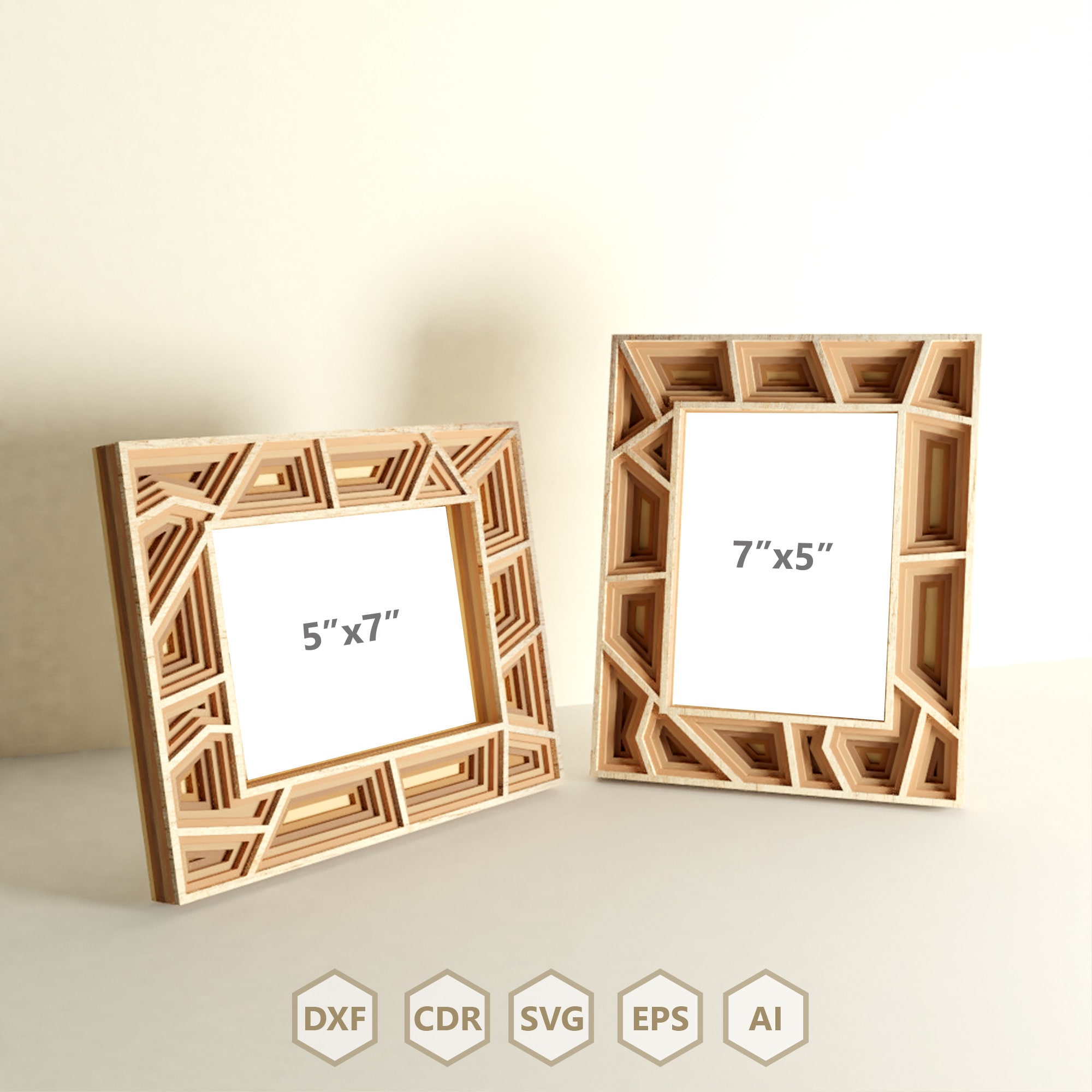 Multilayer Photo Frame DXF File / Laser Cut Photo Frame/ Wall Decor ...