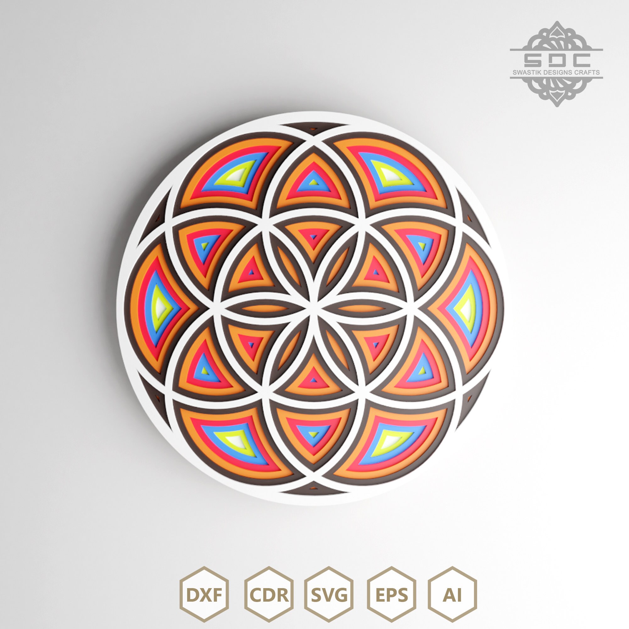 Seed of Life DXF File/ Sacred Geometric Pattern/ Mandala Design / Laser ...