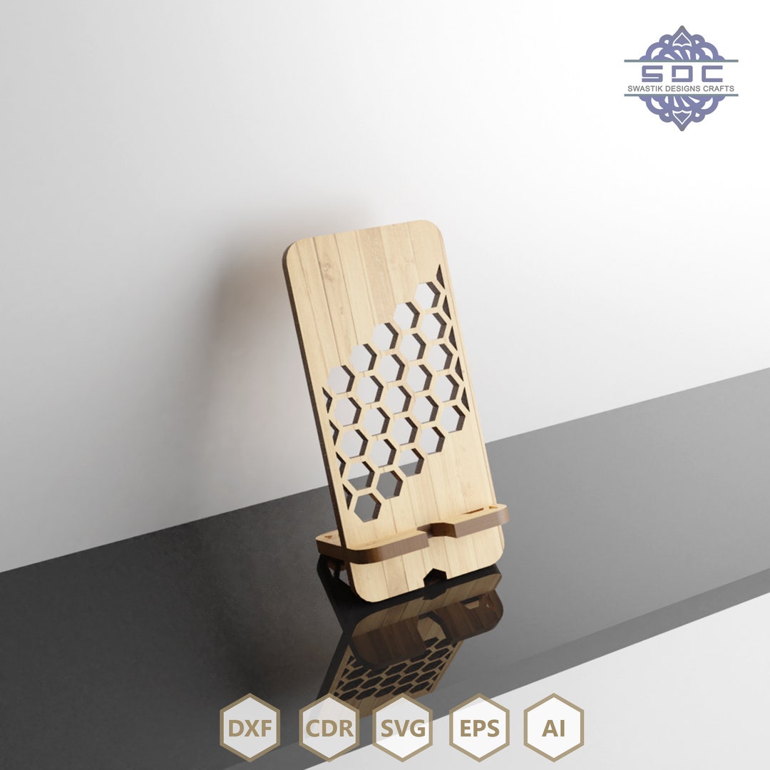 Cellphone Stand Dxf Files Svg Template for Laser Cutting Scrollsaw ...