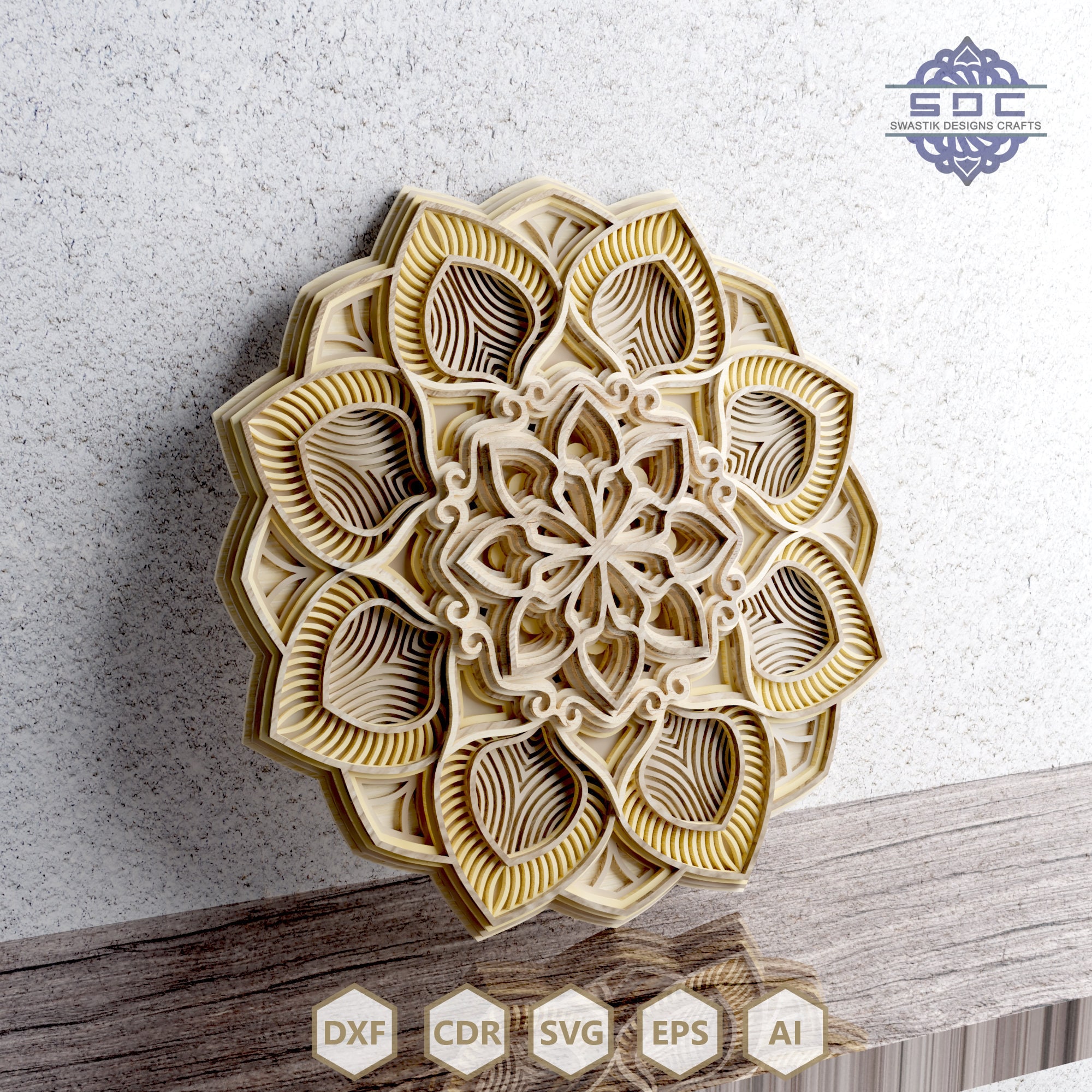 Lotus02 Mandala DXF File/ Laser Cut File/ Wood Cutting Files/ - Etsy