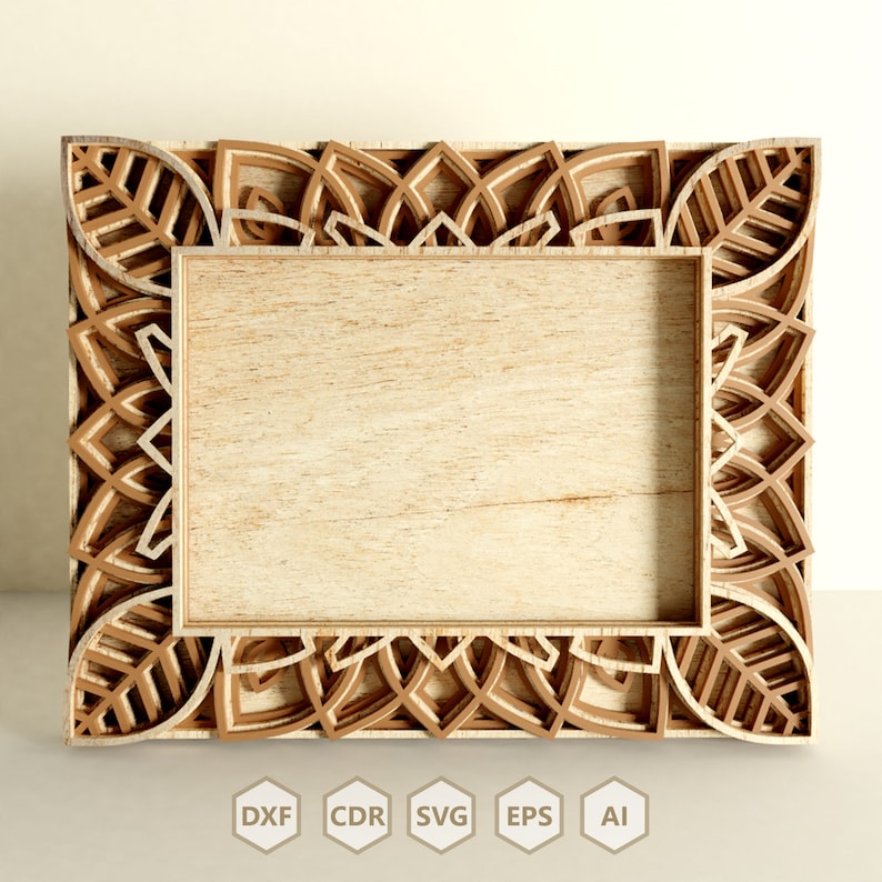 Multilayer Photo Frame DXF File / Laser Cut Photo Frame/ Wall Decor ...