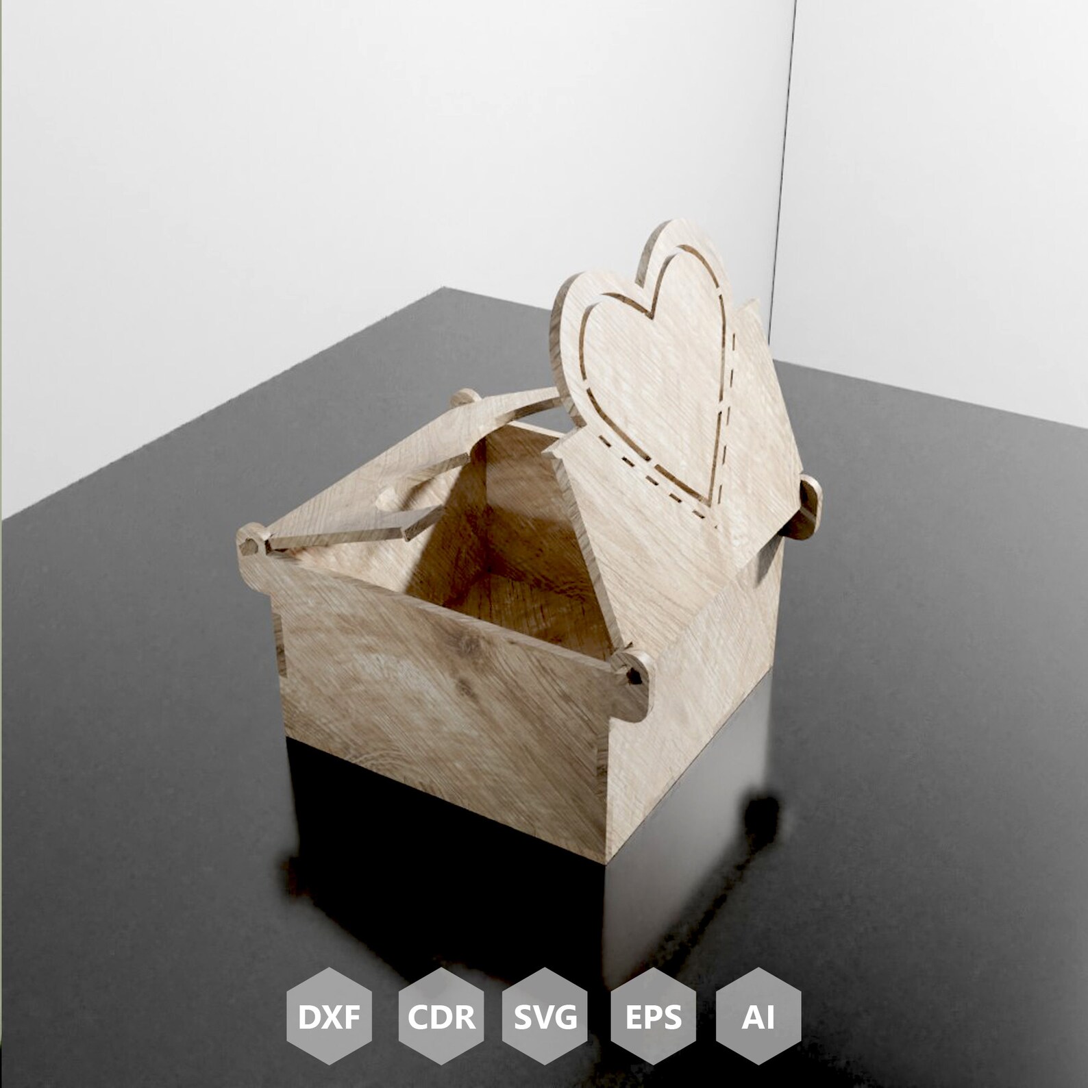 Jewellery Box 3mm Lasercut Files DXF SVG CDR Ai Formats./gift Box/diy ...