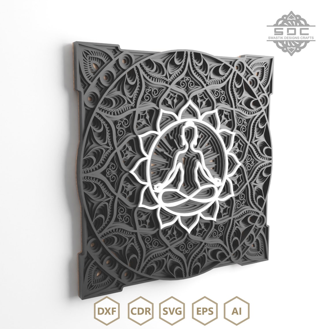 Buddha Mandala DXF File / Laser cut File / Wood cutting - Etsy France