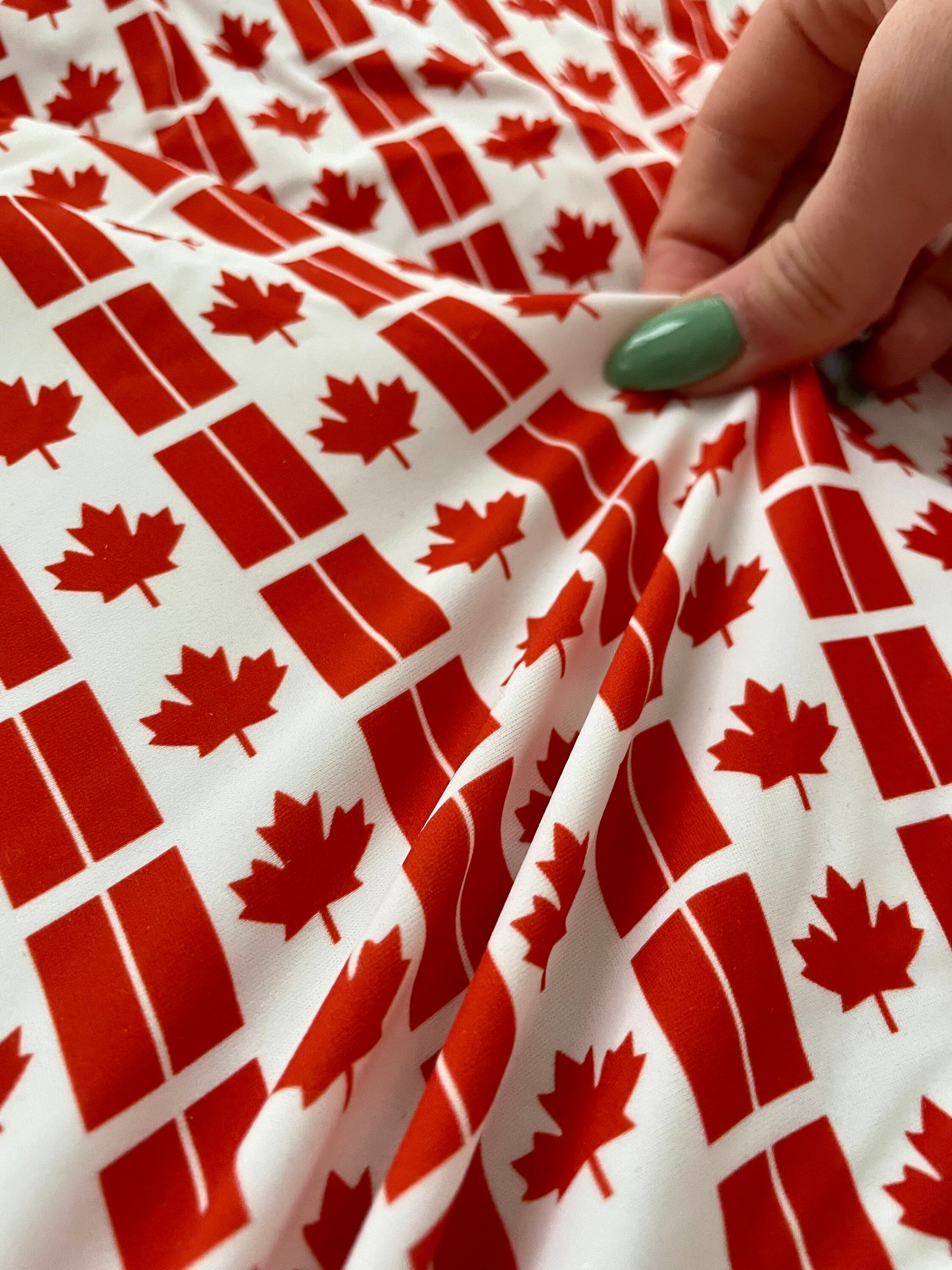 Canadian Flag Swimwear Fabric (spandex) - Etsy