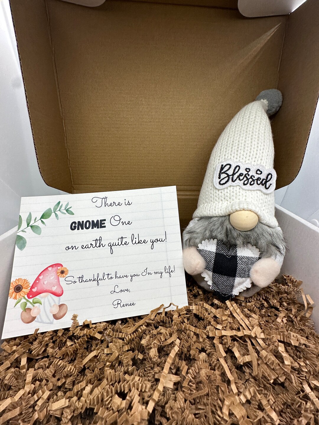 Thank You Gift Box Employee Appreciation Day Card, Gnome Gift Basket ...