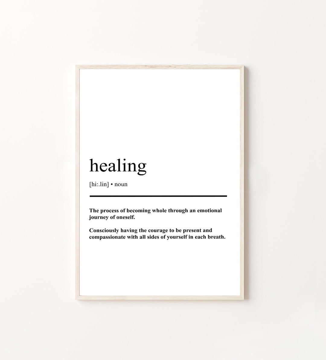Healing Definition Print, Minimalist Wall Art (digital Download) - Etsy