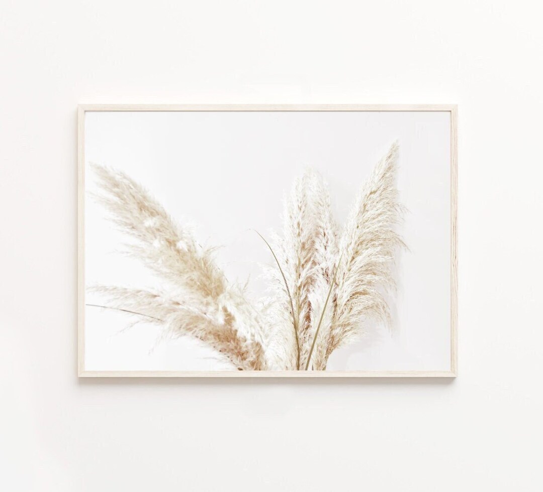 Pampas Grass Print, Neutral Printable Art, Pampas Grass Art, Neutral ...