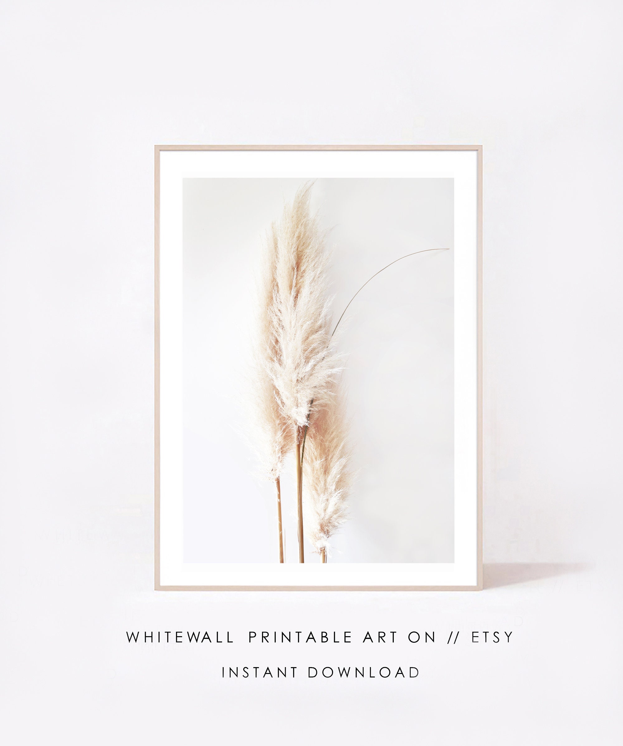 Pampas Grass Decor Print - Printable Wall Art - Pampas Printable, Beach ...