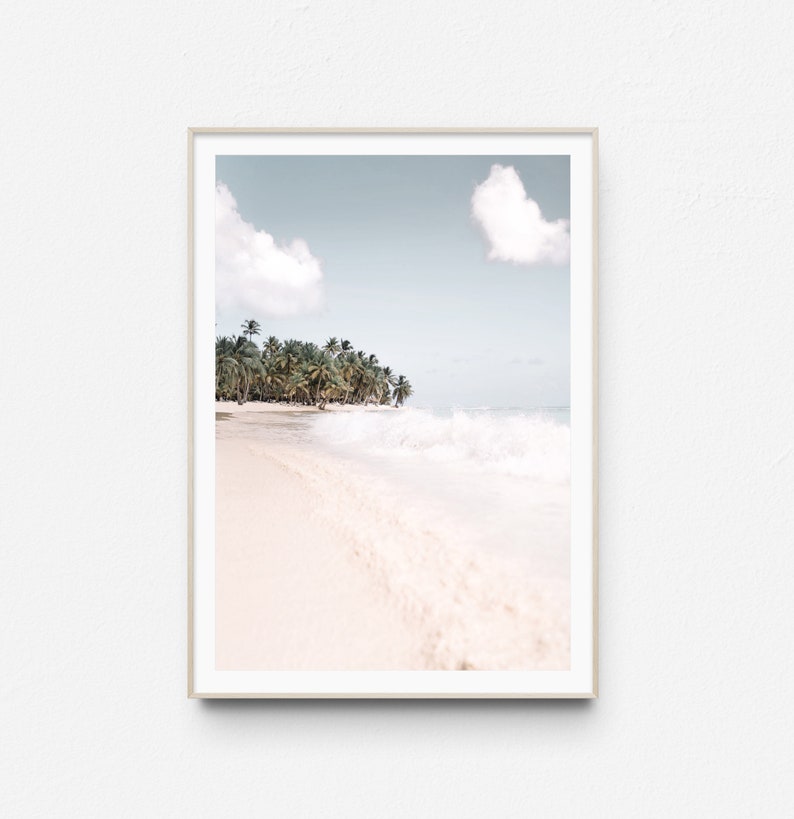 Pastel Beach Print Set, Tropical Ocean Wall Art (digital Download) - Etsy