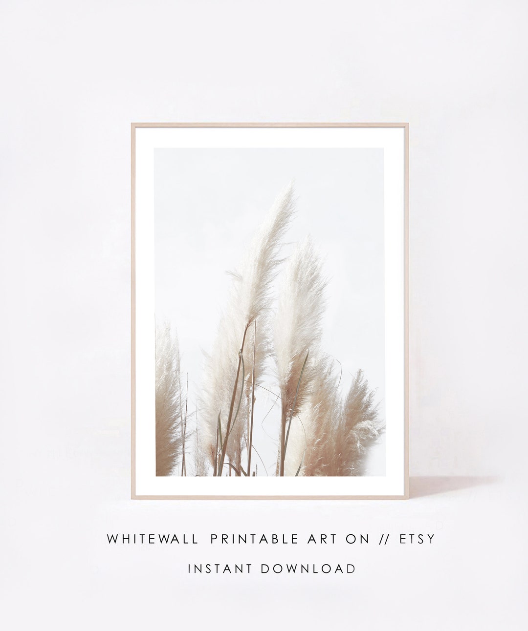 Pampas Grass Decor Print Printable Wall Art Pampas Printable, Beach ...