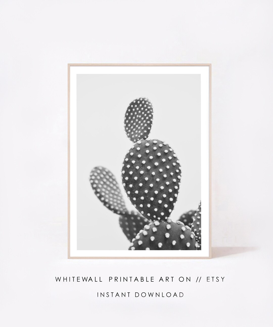 Black and White Cactus Print, Desert Wall Art (digital Download) - Etsy