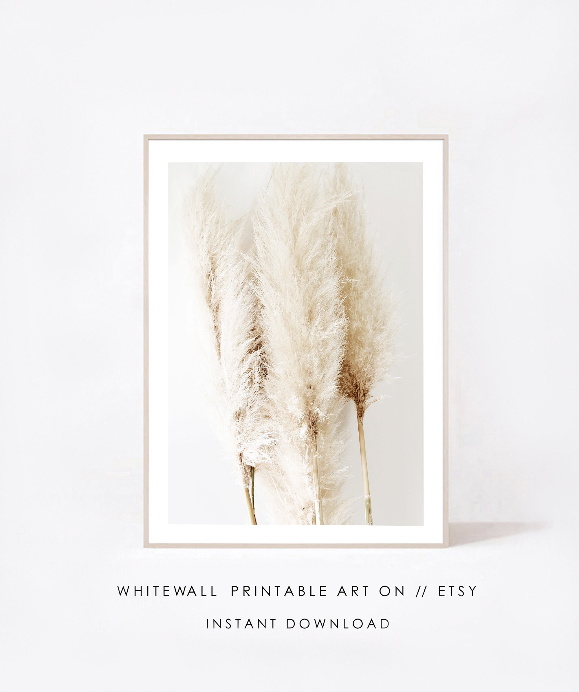 Pampas Grass Print, Neutral Printable Art, Pampas Grass Art, Neutral ...