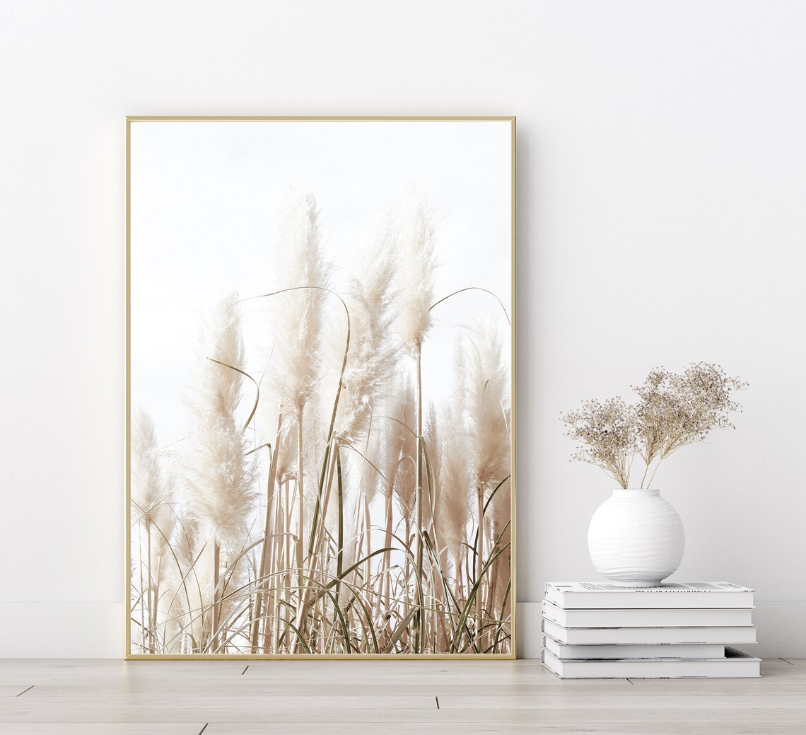 Pampas Grass Print, Pampas Print, Farmhouse Print, Farm House Decor ...