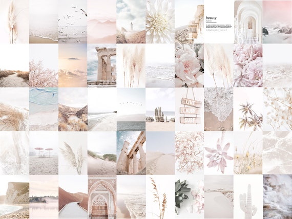 Neutral Wall Collage Kitnude Collage Kitwall Collage Kit | Etsy