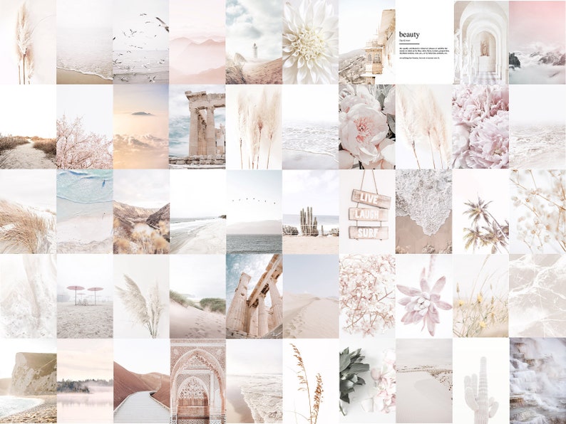 Neutral Wall Collage Kitnude Collage Kitwall Collage Kit | Etsy