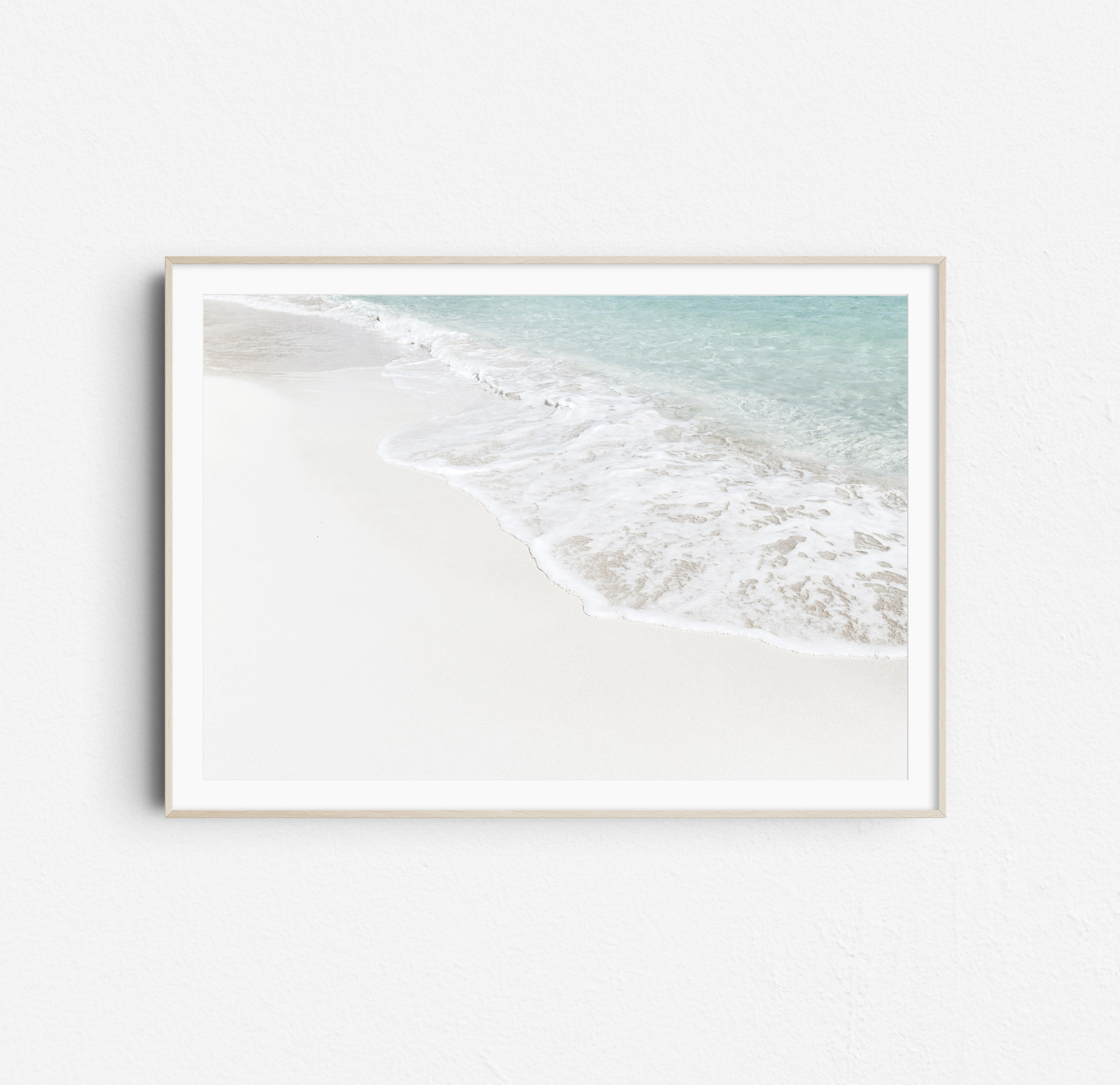 Neutral Beach Print,ocean Waves Print,beach Wall Art,pastel Beach Print ...