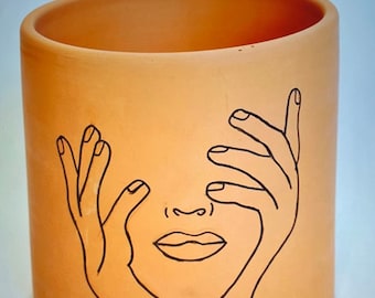 Painted Plant Pot Face - Etsy