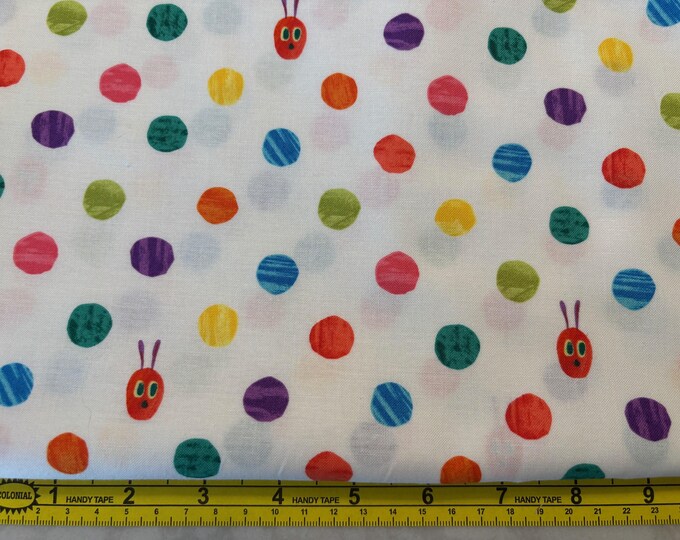 The Very Hungry Caterpillar Fabric by Andover Fabrics. Colorful Polka ...