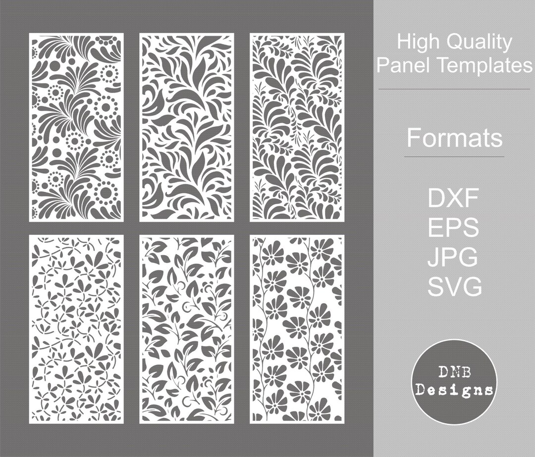 Flower Well Panels, Leaf Panels, Wall Panel Stencil, Room Decor, Leaf ...