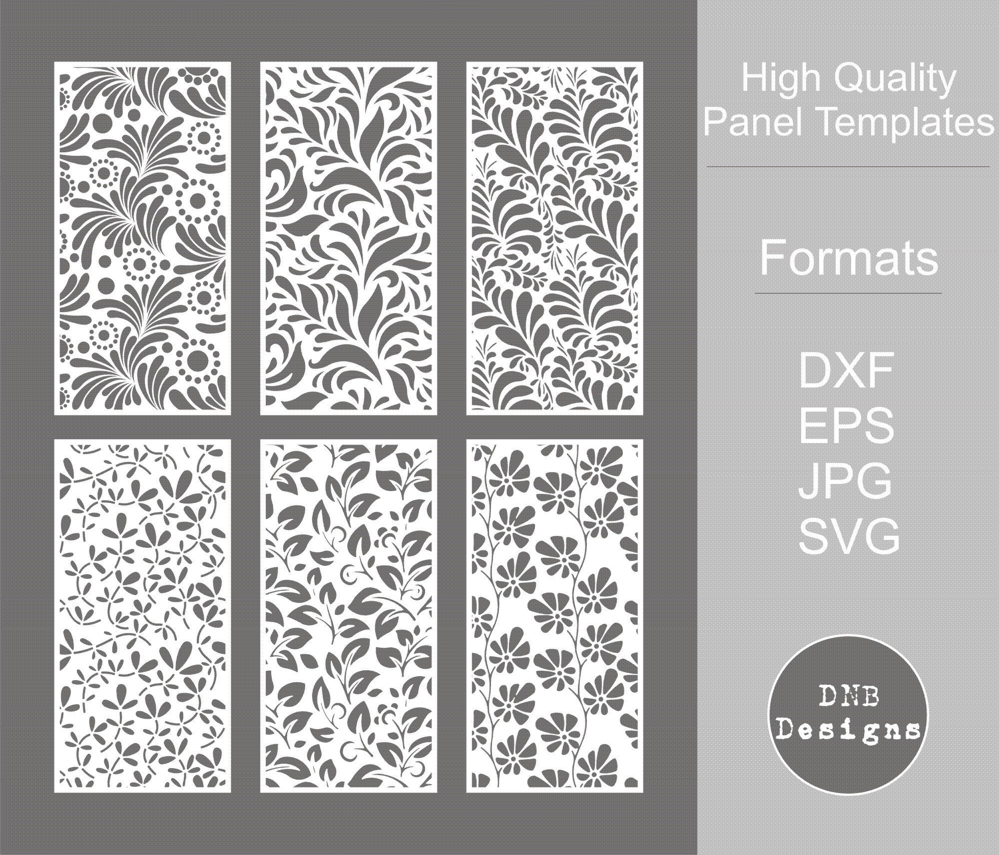 Flower Well Panels, Leaf Panels, Wall Panel Stencil, Room Decor, Leaf ...