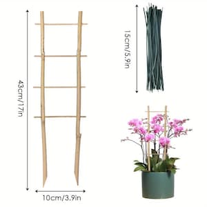 Ladder Indoor Plant Bamboo Trellis / 17 Tall / 3.9 Wide Wood House ...